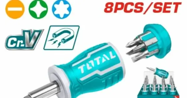 Կարճ պտուտակահանների հավաքածու 8-ը 1-ում TOTAL TACSDS0706